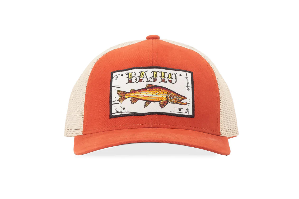 Bajio Brown Trout Patch Trucker Hat